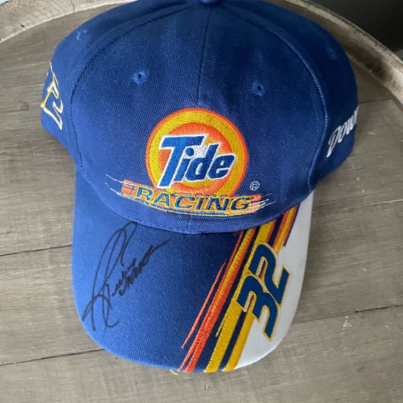Nascar | Accessories | Vintage Autographed 32 Nascar Blue And White ...